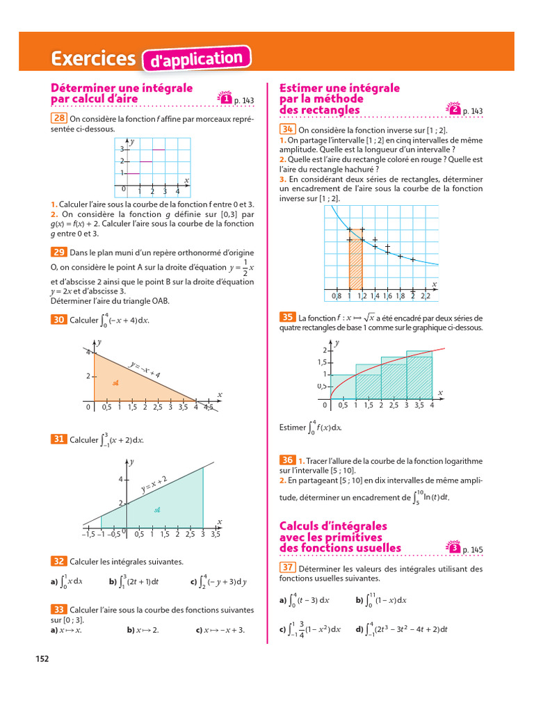 Calcul d'aires et intégrales simples | PDF | Intégral | Fonction ...