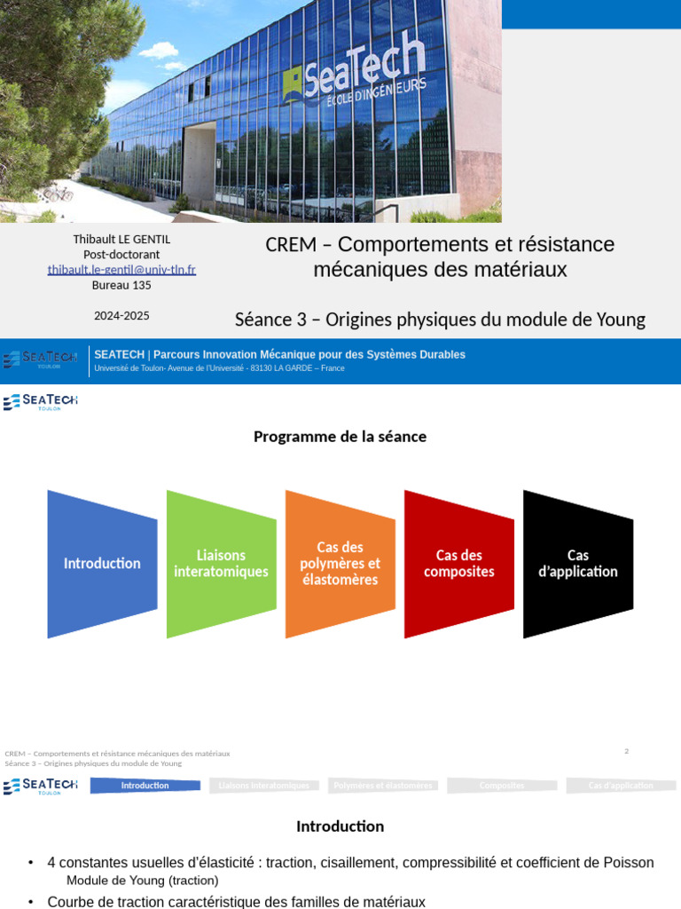 Chapitre 3 - Origines Physiques Du Module de Young | PDF | Élastomère ...