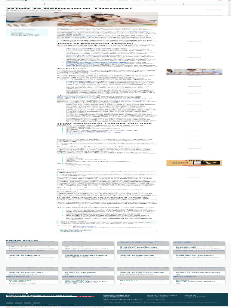 Behavioral Therapy_ Definition, Types, Techniques, Efficacy | PDF ...