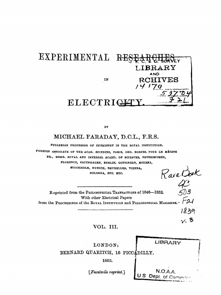 Faraday Electricity | PDF | Force | Light