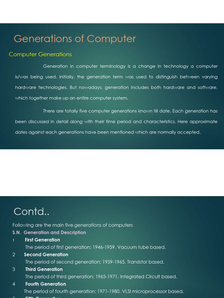 3 Generations of Computer | PDF | Integrated Circuit | Very Large Scale Integration