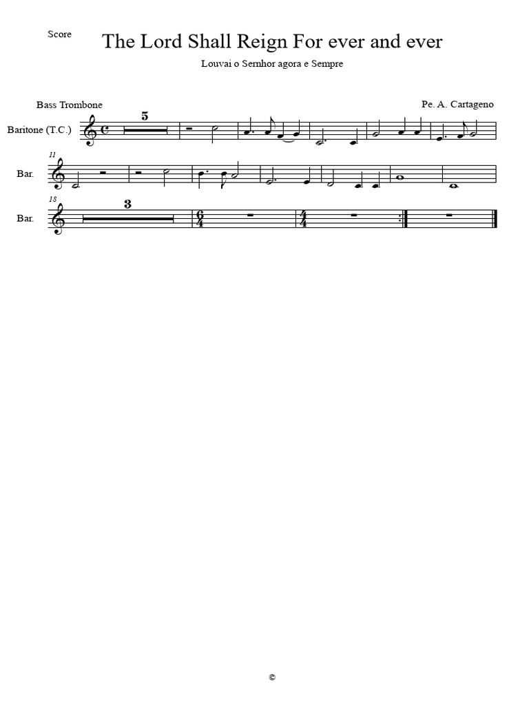 Baritone and Bass Trombone Score | PDF