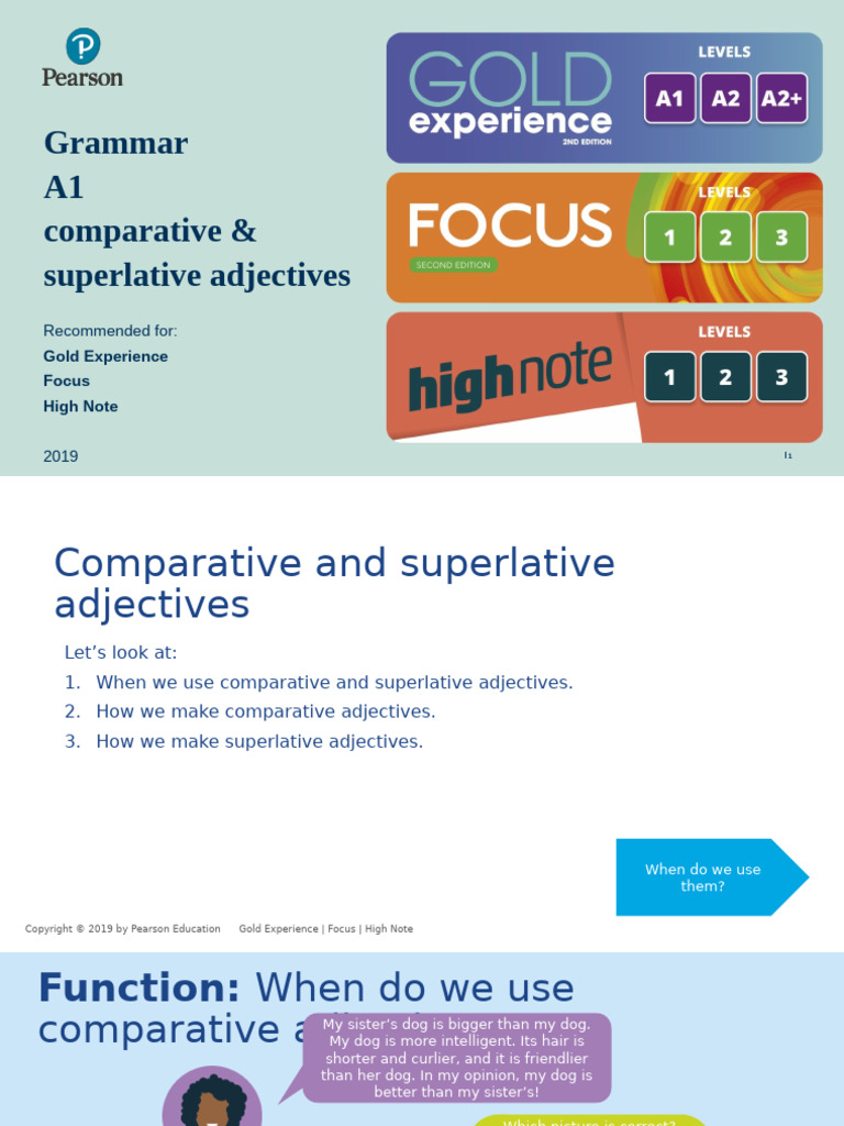 Grammar A1 - 8 Comparative and Superlative Adjectives | PDF | Adjective | Syllable