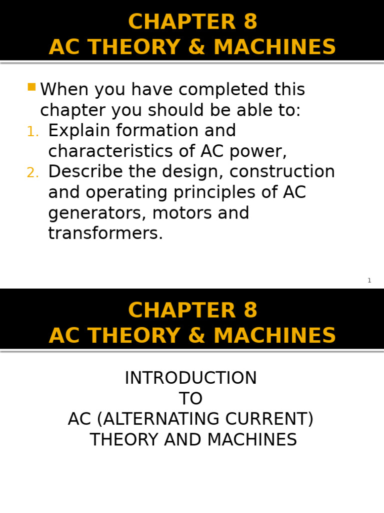 Chapter 8.obj 1-6powe154 Feb 2023 | PDF | Alternating Current | Electric Motor