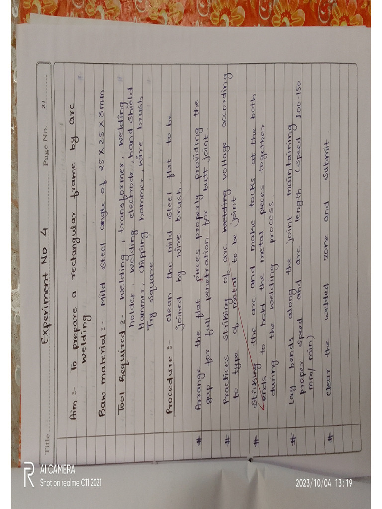 Manufacturing Processes Practical 4 | PDF