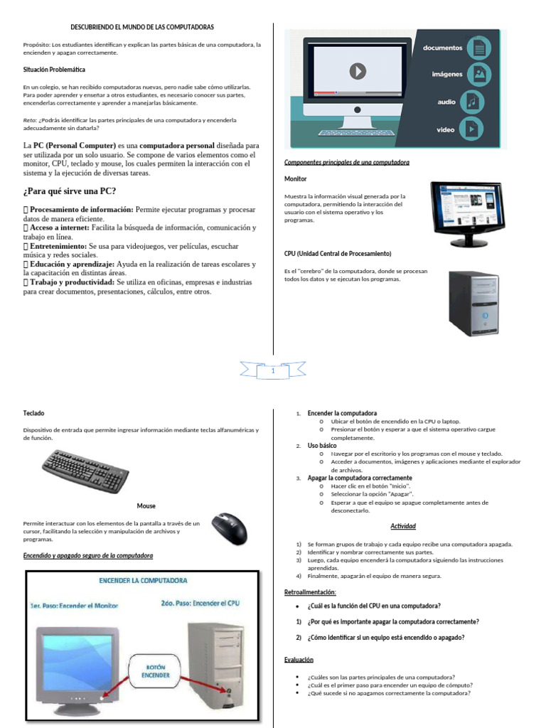 Ficha de Aprendizaje S4 - U1 - 1SEC | PDF | Sistema operativo | Aprendizaje