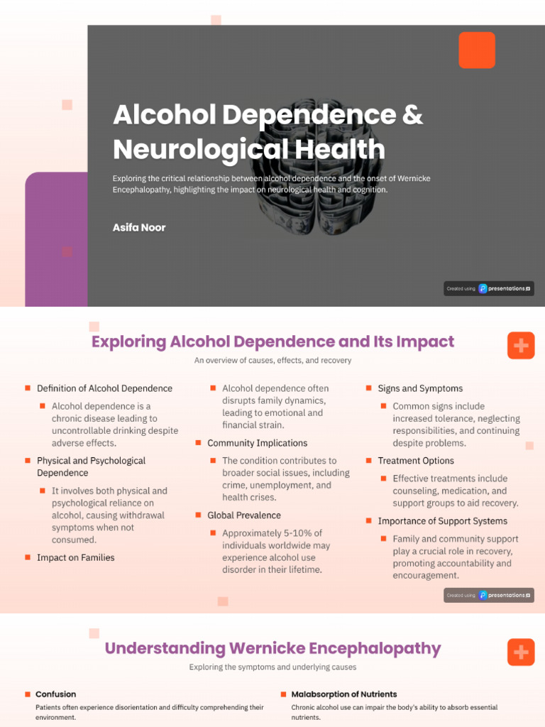 Understanding Alcohol Dependence and Wernicke Encephalopathy | PDF