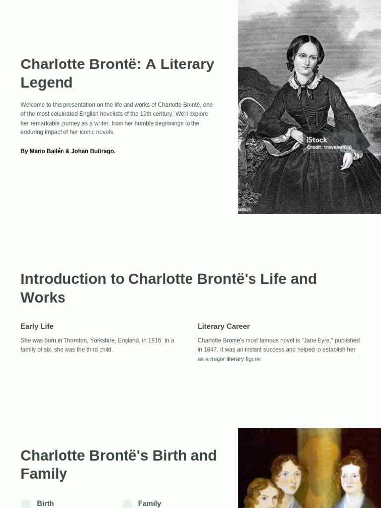 Charlotte Bronte A Literary Legend | PDF | Charlotte Brontë