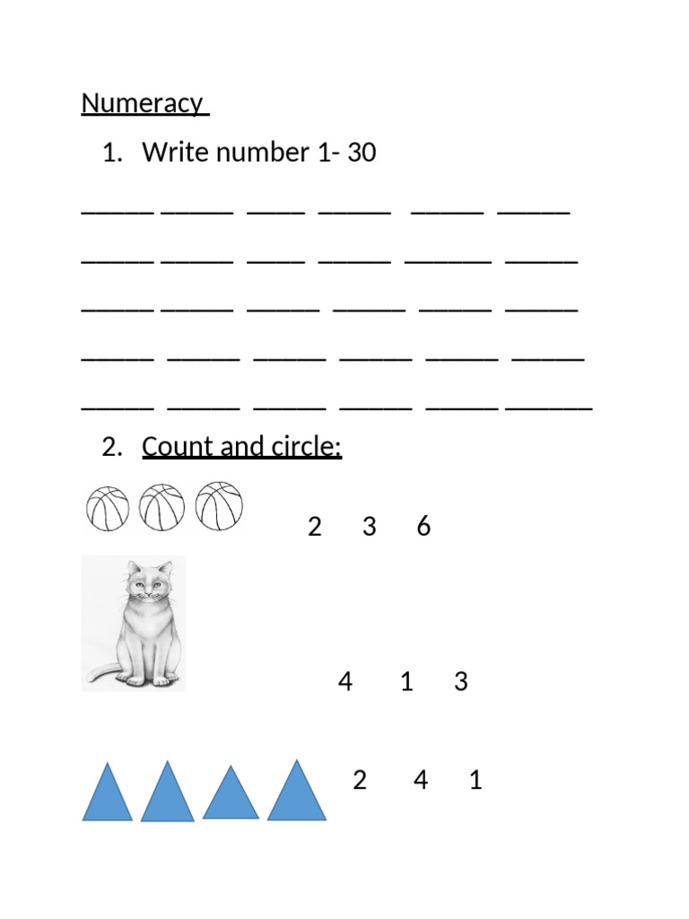 Mathematcs kg1 | PDF