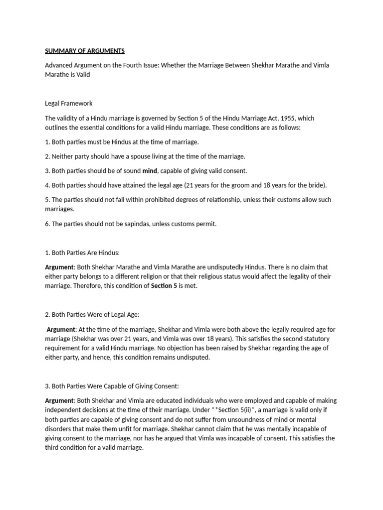 Advance Arguments 4 Issue | PDF | Annulment | Marriage