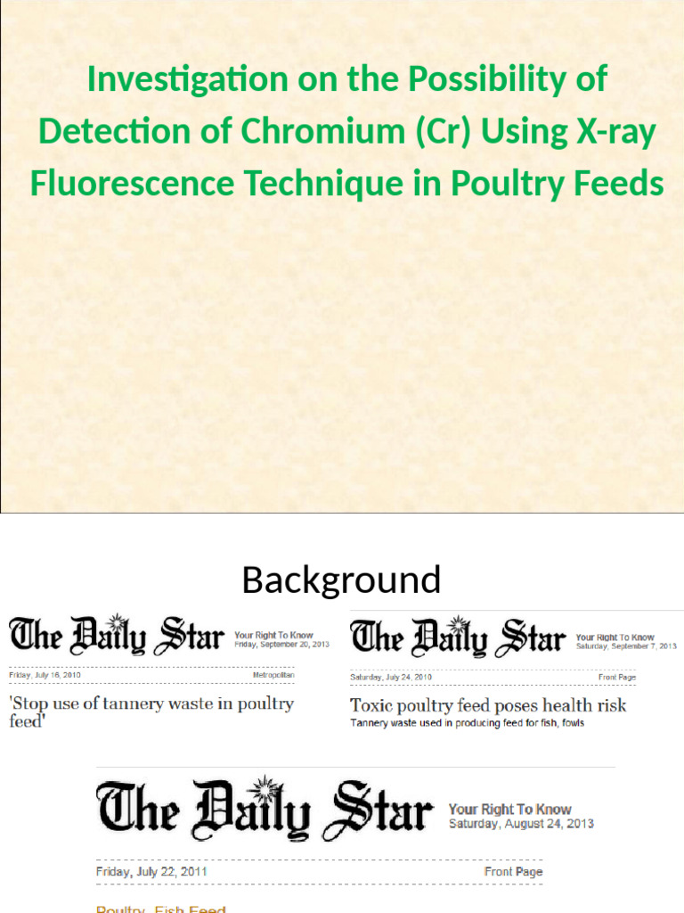 Chromium Detection Using XRF | PDF | Atomic Absorption Spectroscopy | Chromium