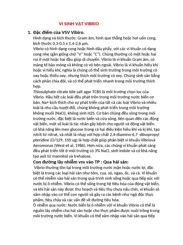 VSV Vibrio | PDF