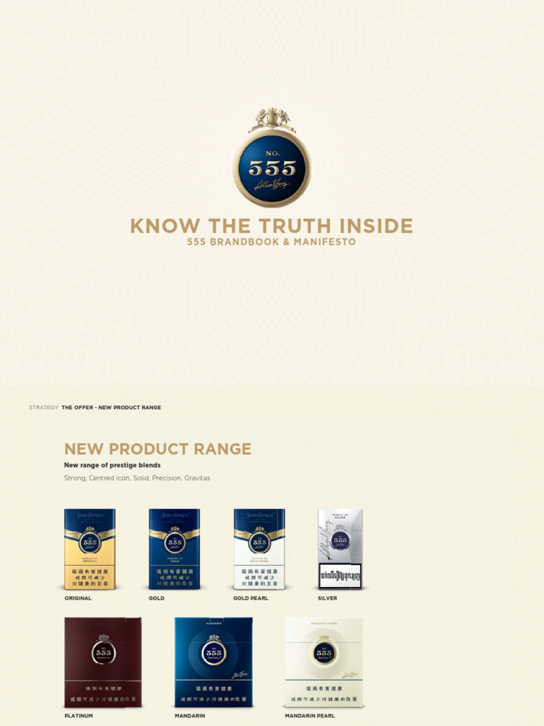 555 Brand Manifesto 0528 copy | PDF | Brand | Tobacco Smoking