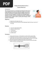 Balloon Model of Lung Function | PDF | Lung | Respiratory Tract