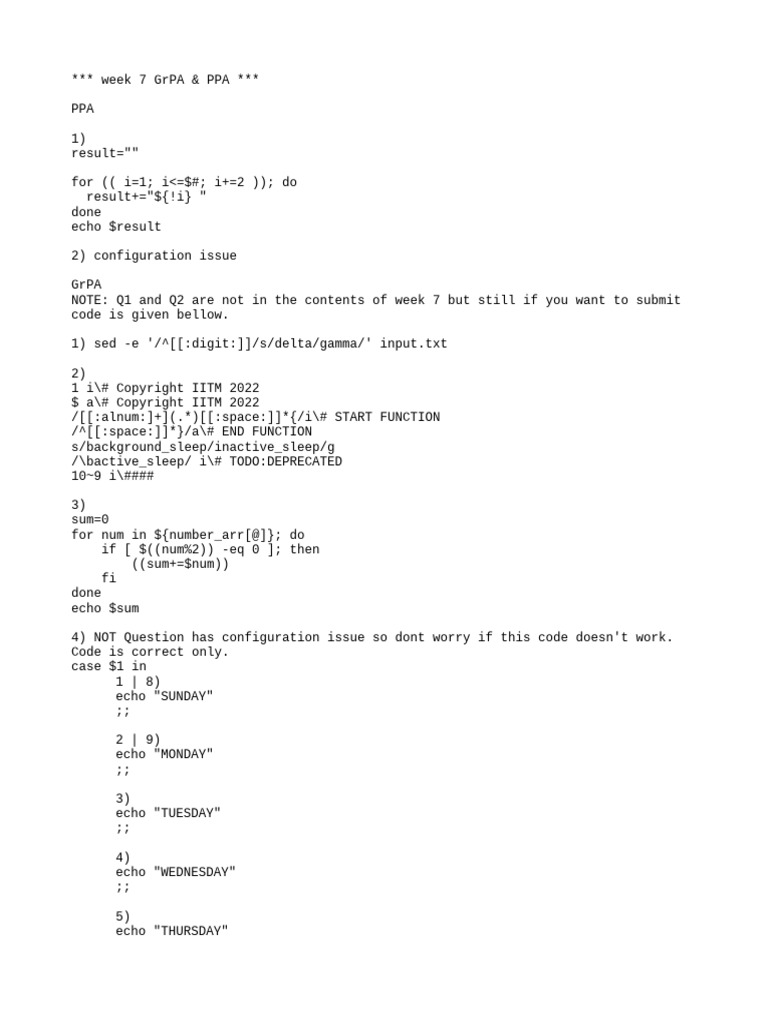 Week 7 GrPA & PPA | PDF