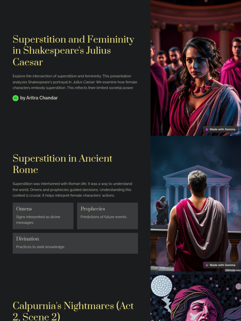 Superstition and Femininity in Shakespeares Julius Caesar | PDF