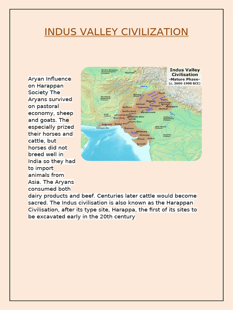 Aryan Influence on Indus Civilization | PDF