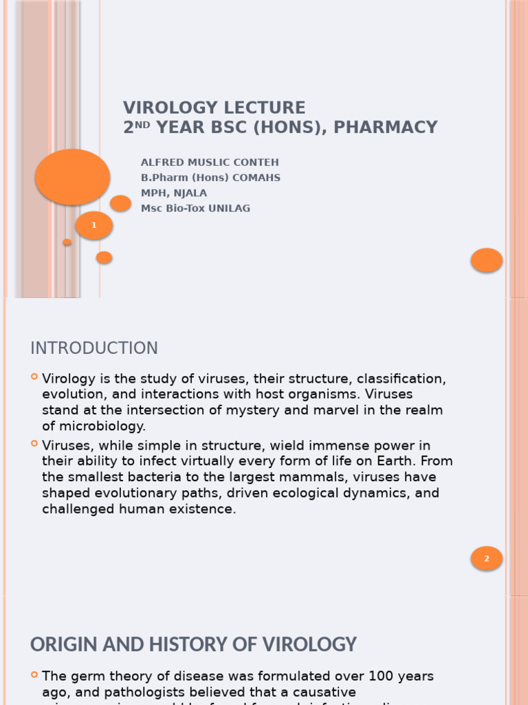 Virology Lecture Note 2nd Year B.Pharm Students | PDF | Virus | Hepatitis B