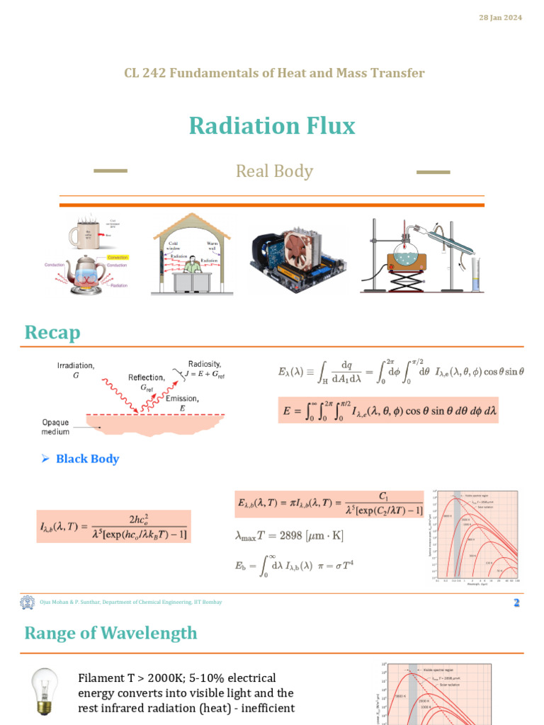 CL242 Slides 11 Radiation Flux Real Surfaces | PDF | Physical Sciences ...