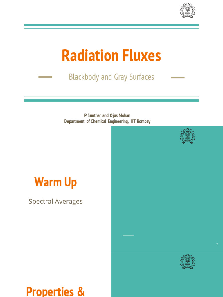 CL242 Slides 12 T5 Radiation Fluxes | PDF