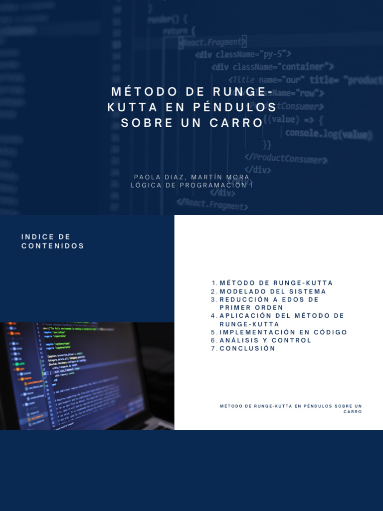 Método de Runge-Kutta en Péndulos Sobre Un Carro | PDF | Ecuación diferencial ordinaria ...