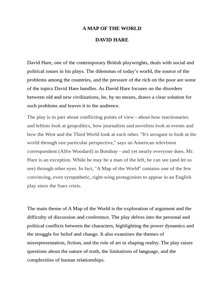A Map of The World Summary | PDF | Idealism | Philosophical Realism
