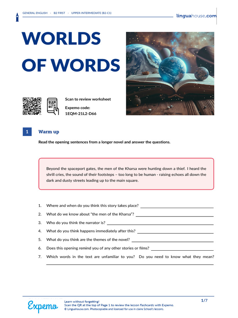 Worlds of Words British English Teacher B2 C1 | PDF | Vocabulary | Word