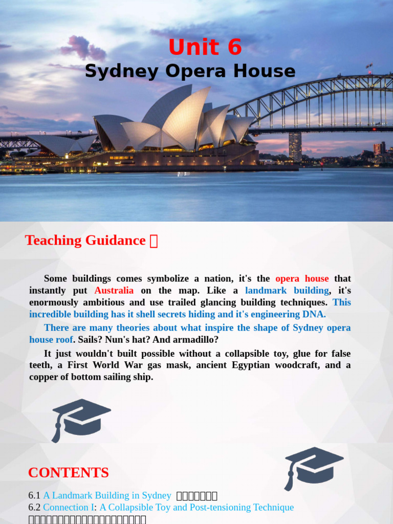 Unit 6 Sydney Opera House 悉尼歌剧院 课件PPT | PDF