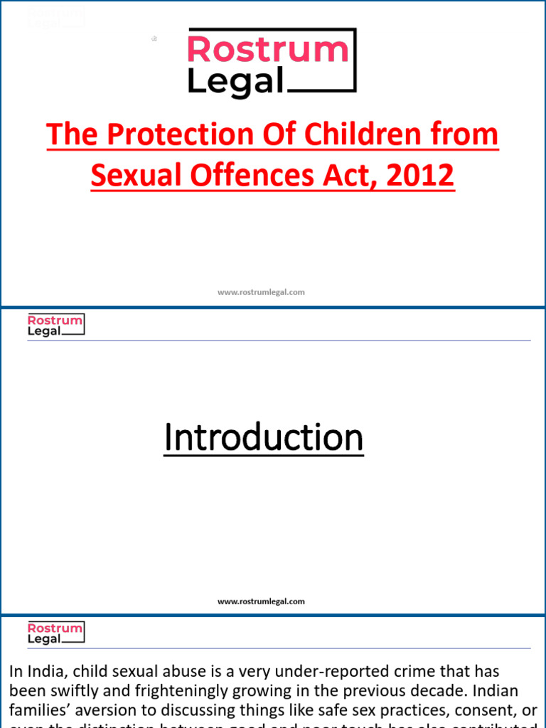 The Protection of Children From Sexual Offences Act, 2012 PDF | PDF | Assault | Sexual Assault