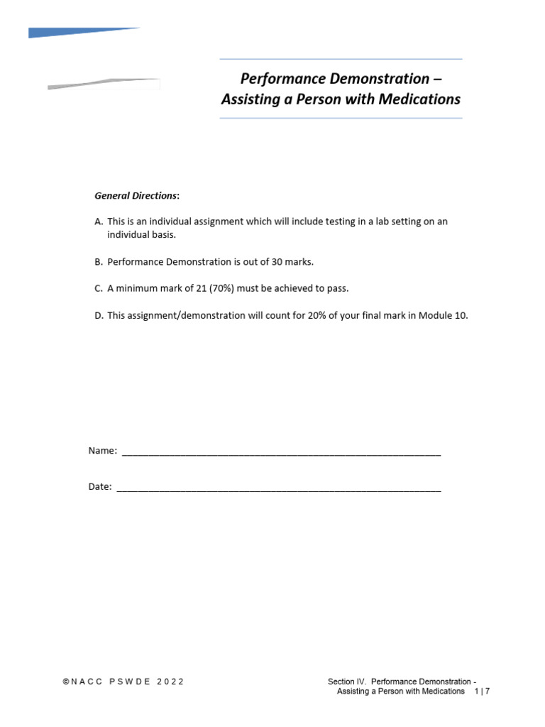 Medication Administration Performance Demo | PDF | Clinical Medicine ...
