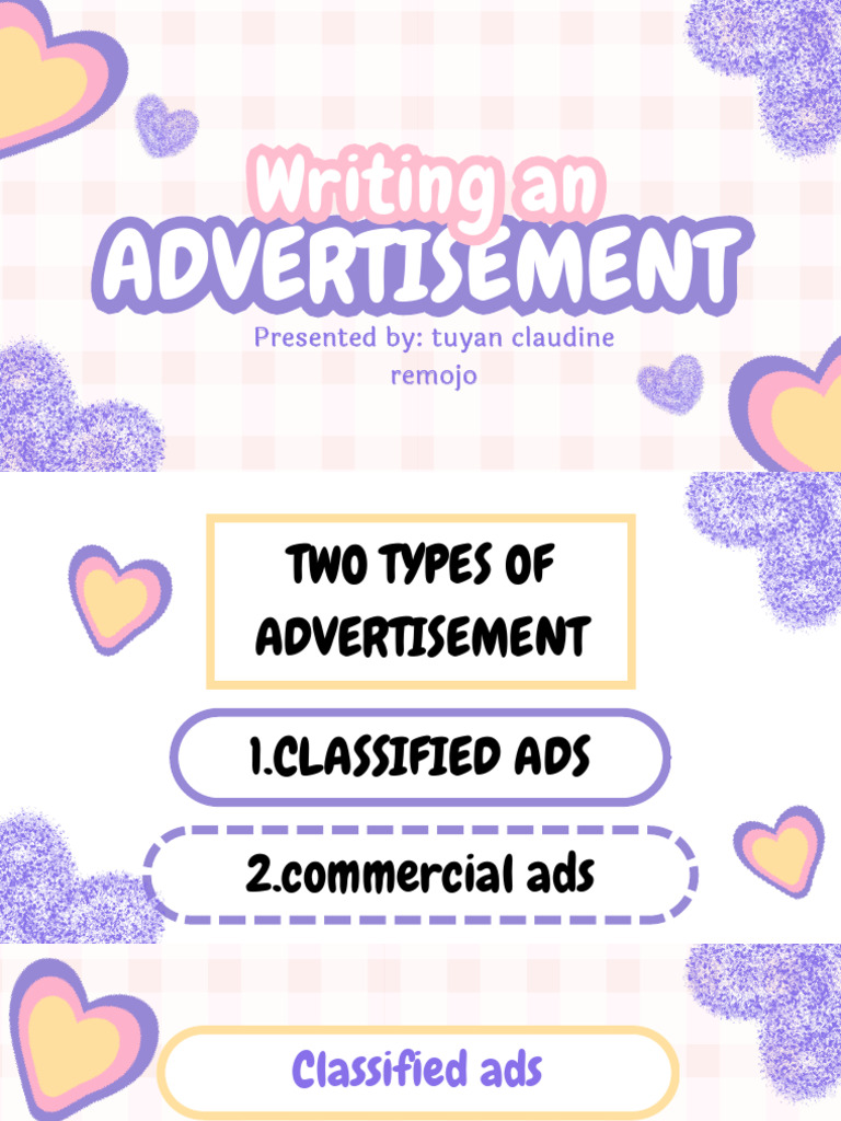 Writing An Advertisement | PDF