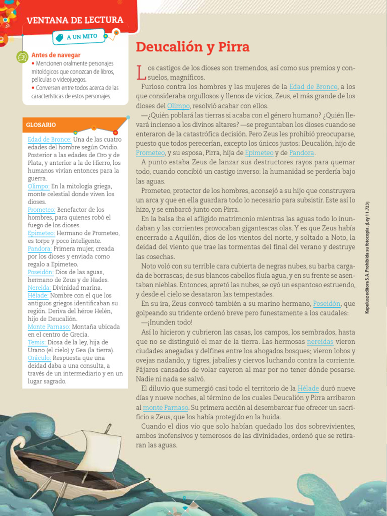 Mito de Deucalión y Pirra | PDF | Prometeo | Zeus