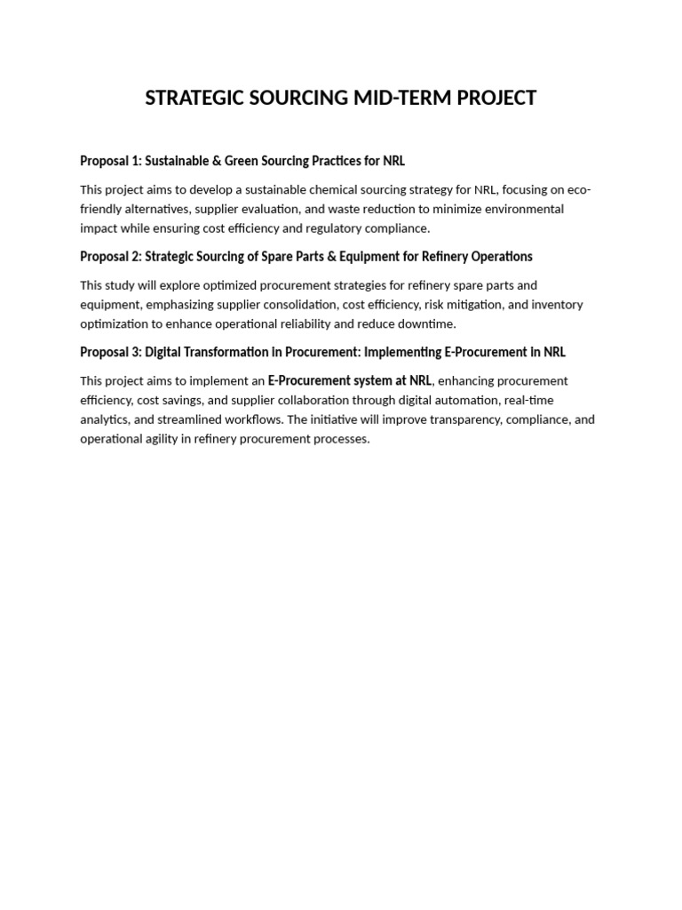 Strategic Sourcing Mid | PDF
