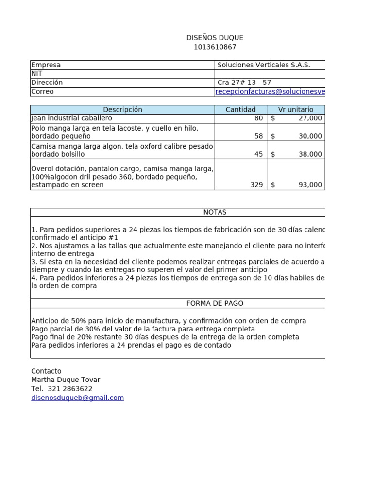 Vestimenta de Trabajo Duque y Nadia Campana | PDF | Ropa | Textiles