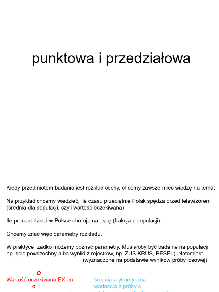 Estymacja PRZYKLADY | PDF