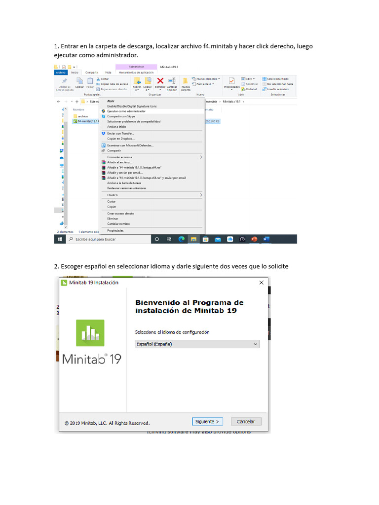 Instalar Minitab | PDF