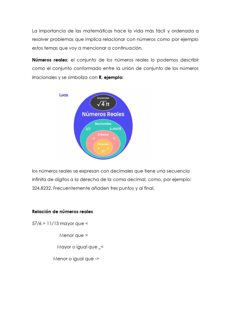 Tipos de Números: Racionales e Irracionales | PDF | Número Real ...