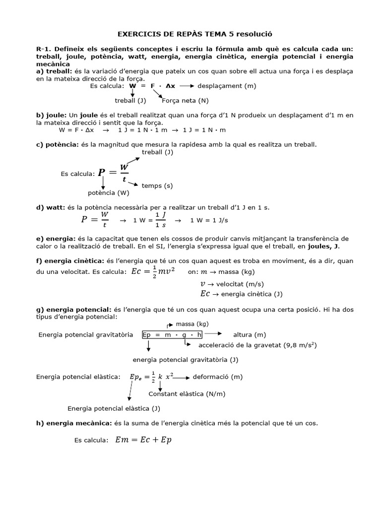 d Exercicis de Repàs Tema 5 Resolució | PDF