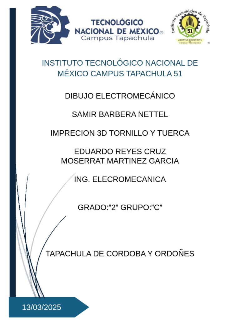Imprecion Tornillo y Tuerca | PDF | Tornillo | Impresión 3d