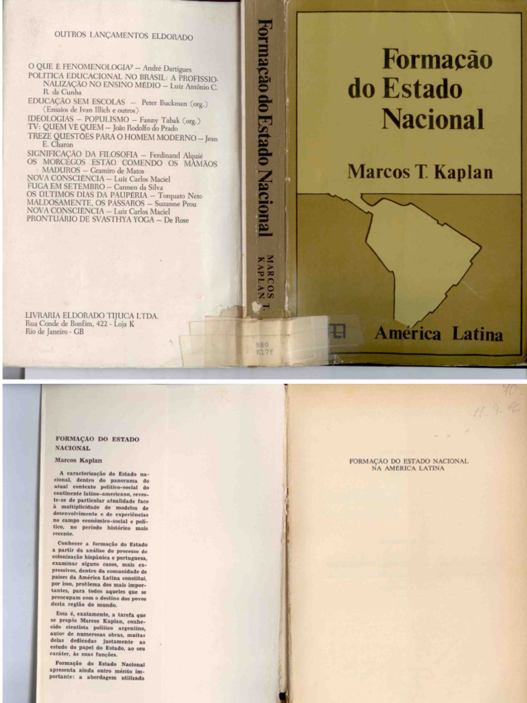 KAPLAN, Marcos - Formação Do Estado Nacional - Introdução e Capítulo 1 ...