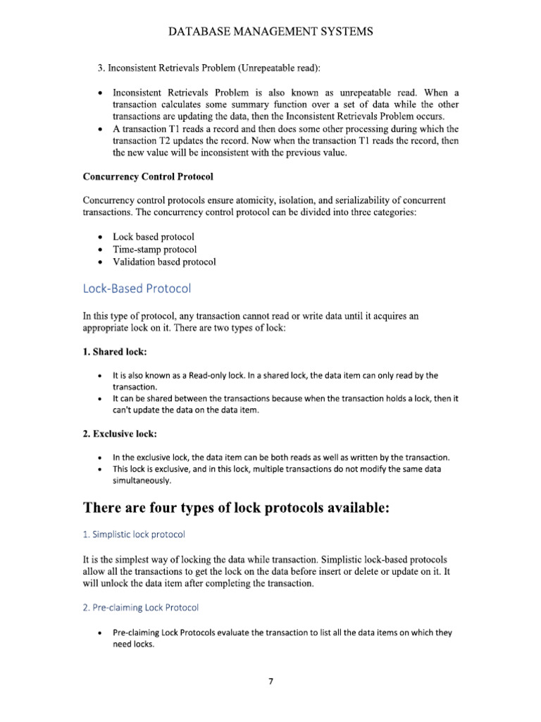 concurrency & recovery | PDF