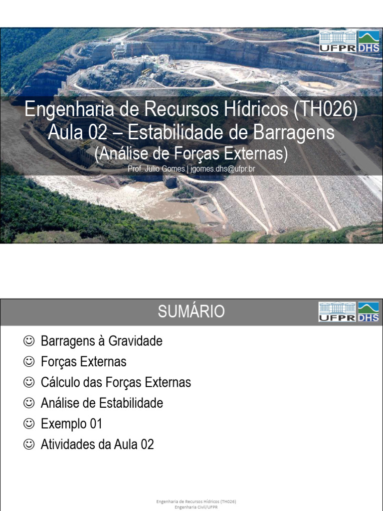 Estabilidade de Barragens: Forças Externas | PDF | Estresse (Mecânica ...