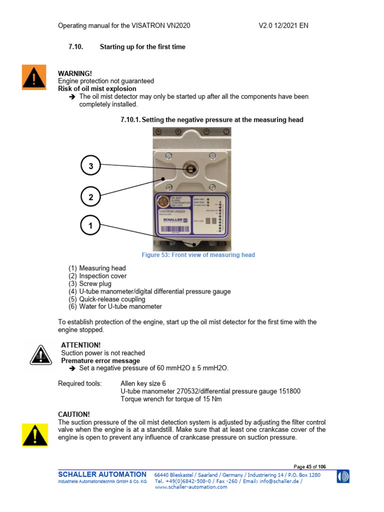 VN2020 Negative Pressure Setup Guide | PDF | Pressure Measurement ...