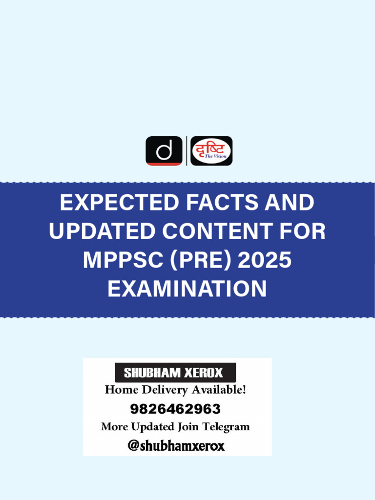 MPPCS EF Expected Facts Updated Content For MPPSC 250206 120037 | PDF ...