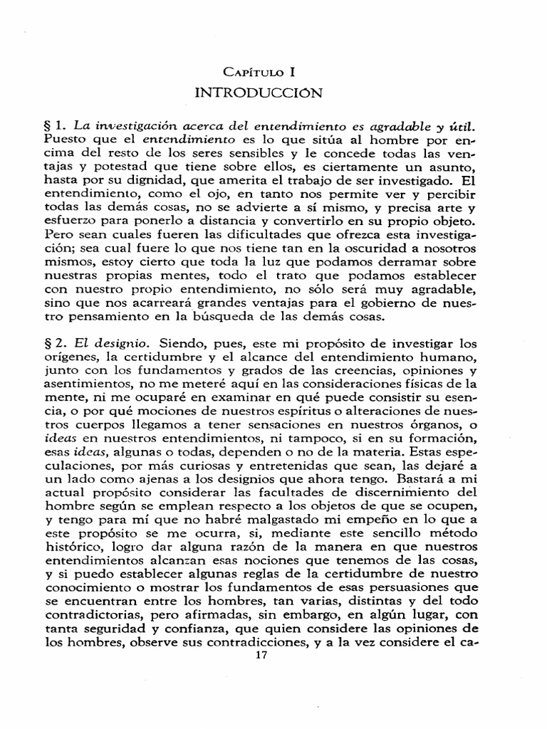 Ensayo Sobre El Entendimiento Humano (Pag. 17-21) | PDF | Certeza ...