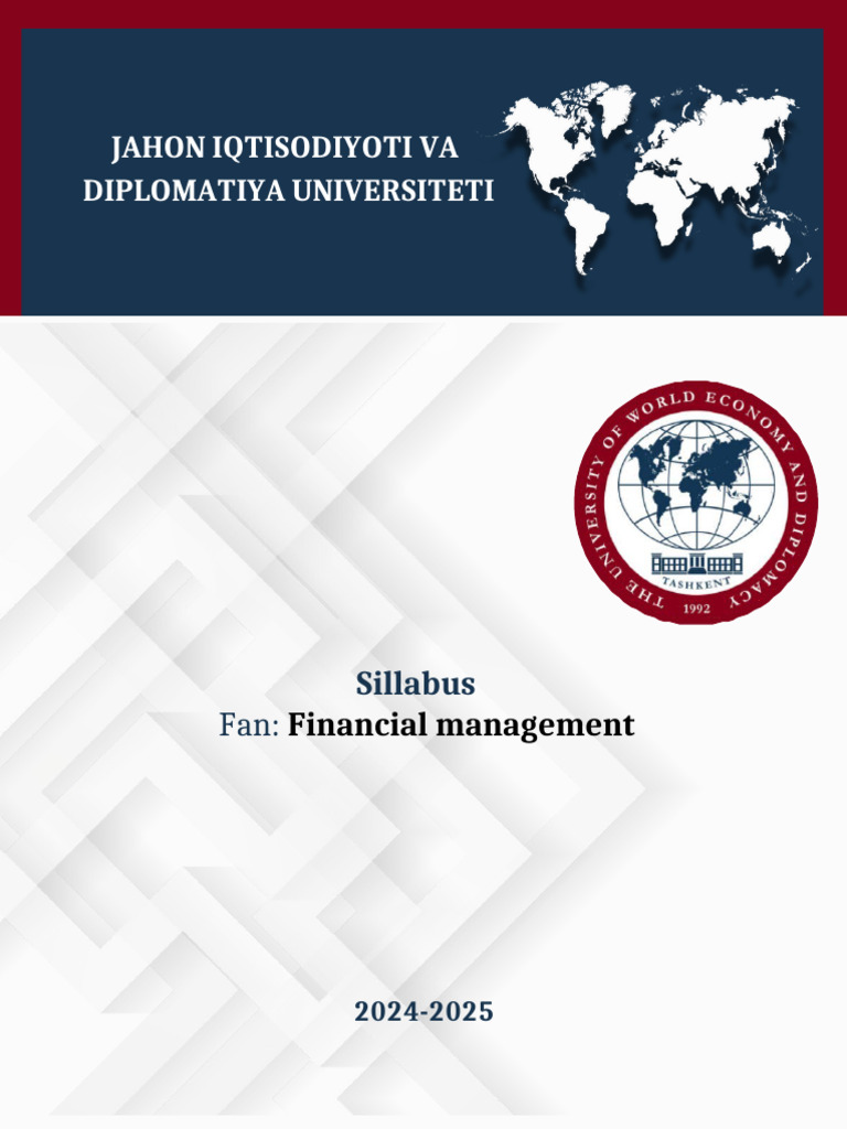 8.Sillabus FinMen 2024-2025 | PDF | Interest | Economies