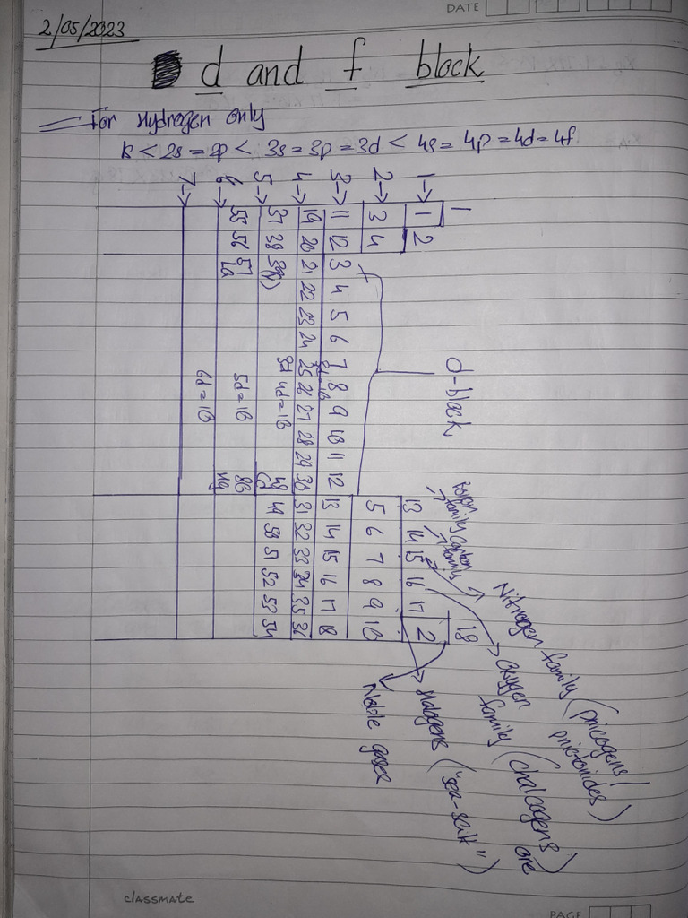 D and F Block Notes | PDF