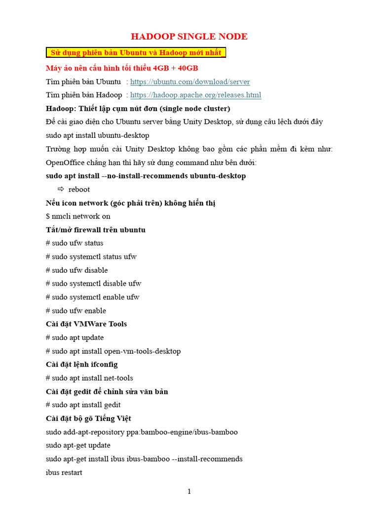 Lab02 Hadoop 01-SingleNode | PDF