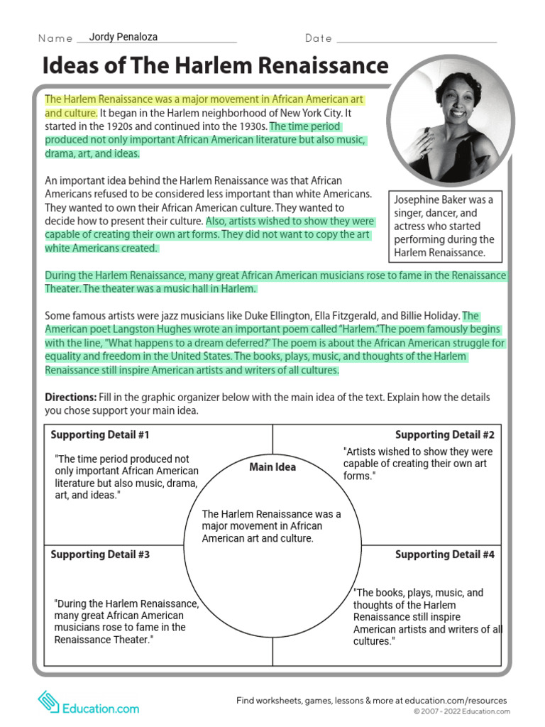 Ideas-Of-The-Harlem-Renaissance 2 | PDF | Harlem Renaissance | Harlem