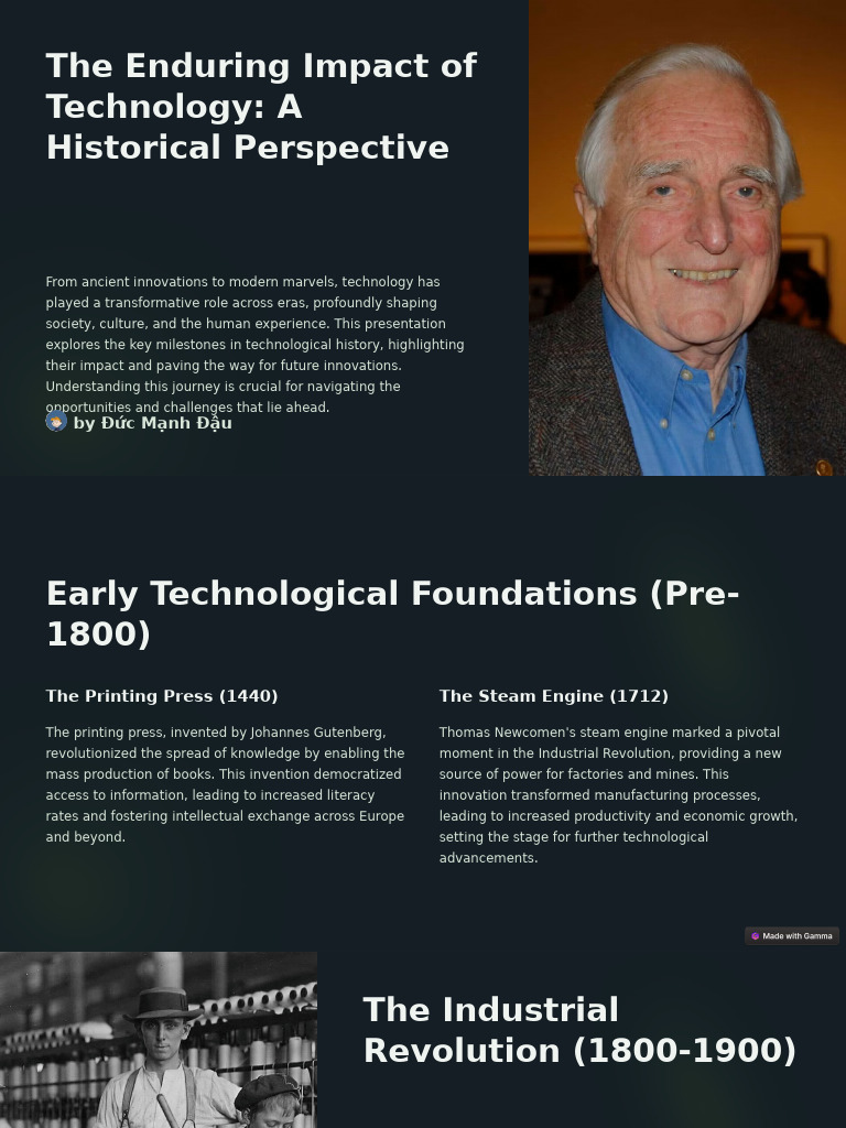 The Enduring Impact of Technology A Historical Perspective | PDF ...